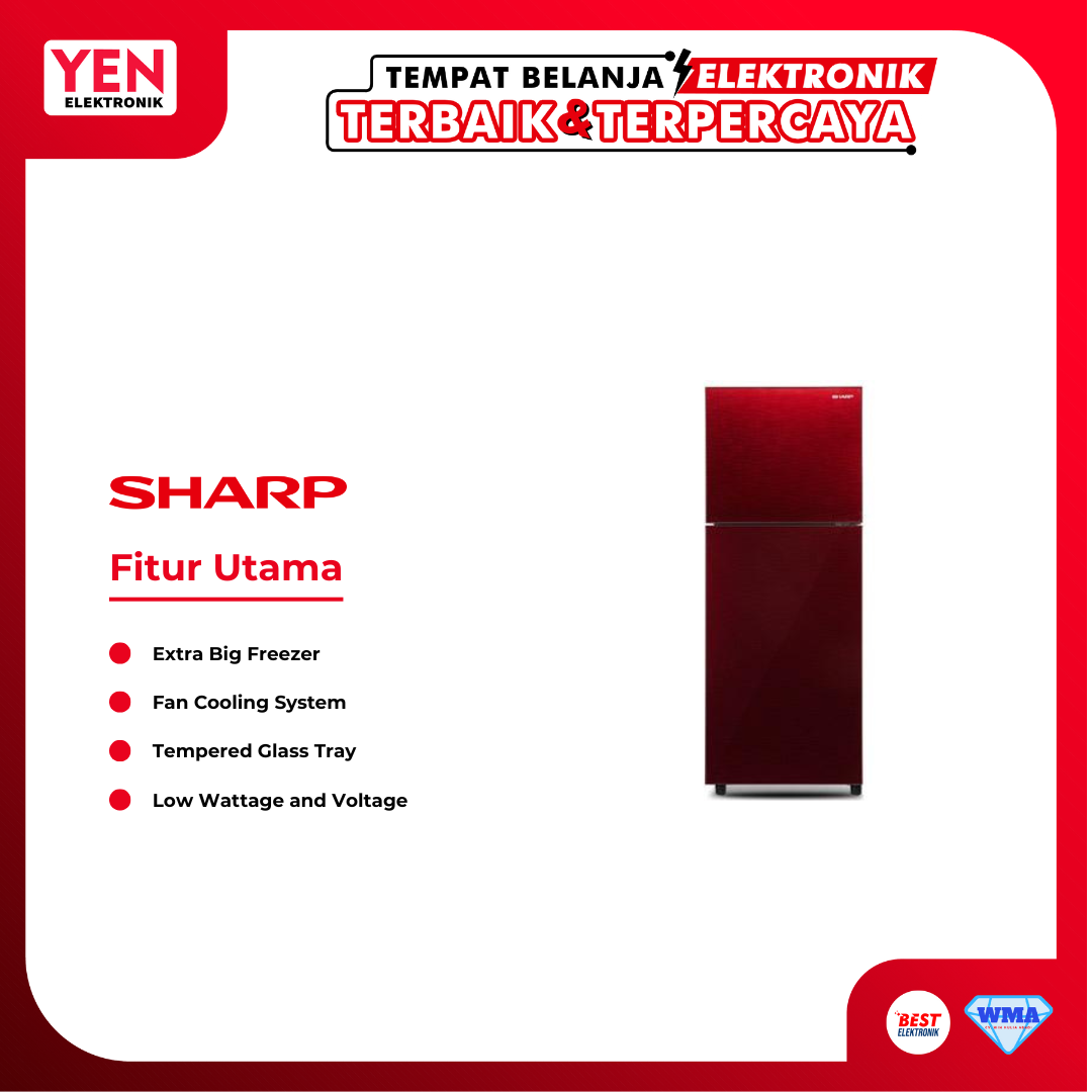 Kulkas Sharp SJ-246XG-MR/MS – Yen Elektronik